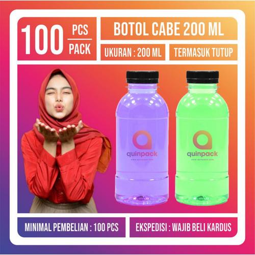 Jual Botol Plastik Cabe 200 ML, Almond Botol 200 ml Murah Bukan 250 ML ...