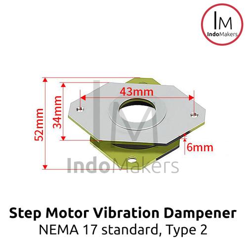 Jual NEMA 17 Standard Stepper Motor Vibration Damper Dampener Green ...