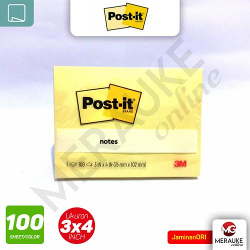 Jual 3M Post-it Sticky Notes 657 3"x4" 100 Lembar - Yellow - Kota ...
