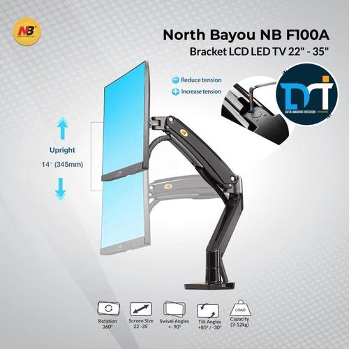 Promo North Bayou NB F100A - Bracket TV Monitor LCD LED 22" - 35" Gas ...