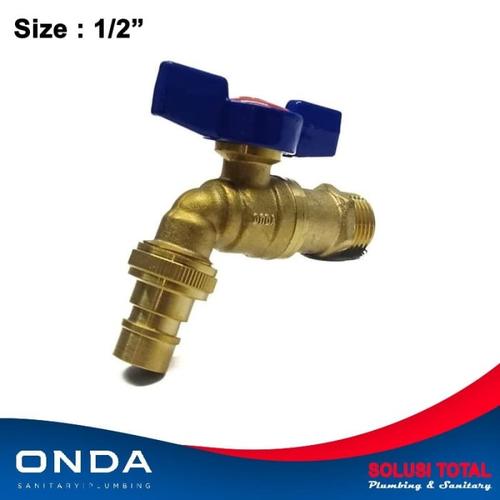 Jual Kran Air Taman NBC Onda 1/2" Kran Kuningan Keran Atap Setengah ...