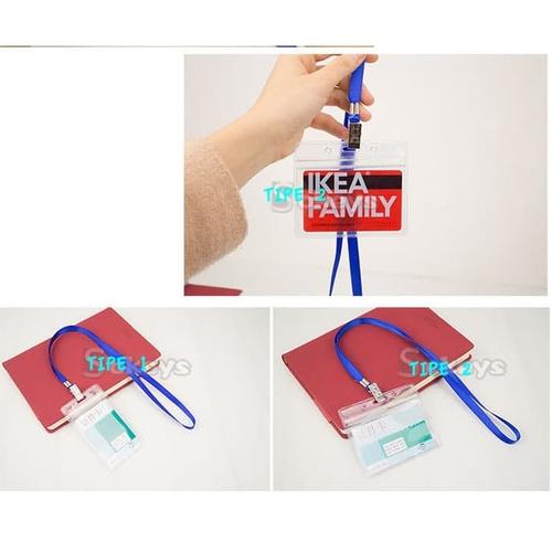 Jual Tempat Kartu Nama PVC NAME TAG POLOS. GANTUNGAN ID CARD KALUNG ID ...