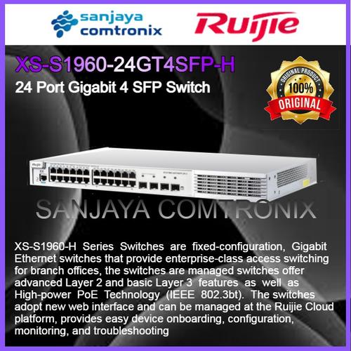Jual RUIJIE XS-S1960-24GT4SFP-H 24 Port Gigabit 4 SFP Switch - Jakarta Pusat - SANJAYA COMTRONIX ...