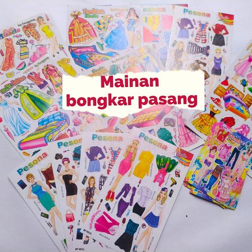 Jual Mainan Bongkar Pasang Boneka Kertas Anak Patung BP Paper Doll ...