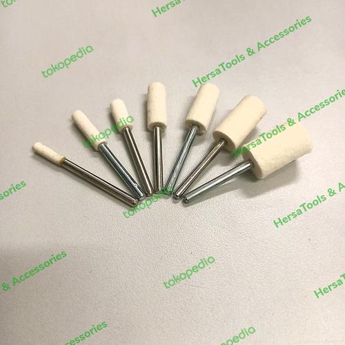 Jual Wool Felt Polishing Wheel Polisher M3~M12 Shank 3mm Busa Poles ...