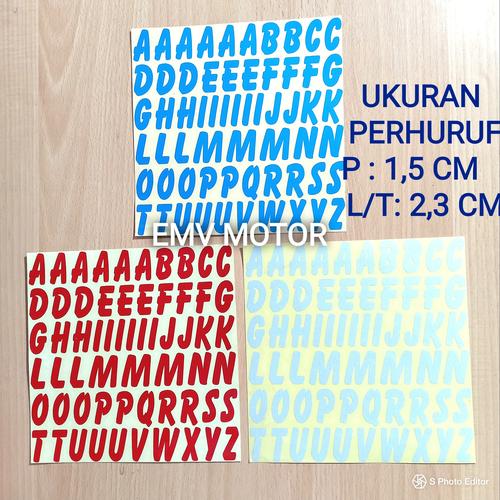 Jual sticker cutting huruf abjad uk besar - Putih - Kota Bekasi - edy ...