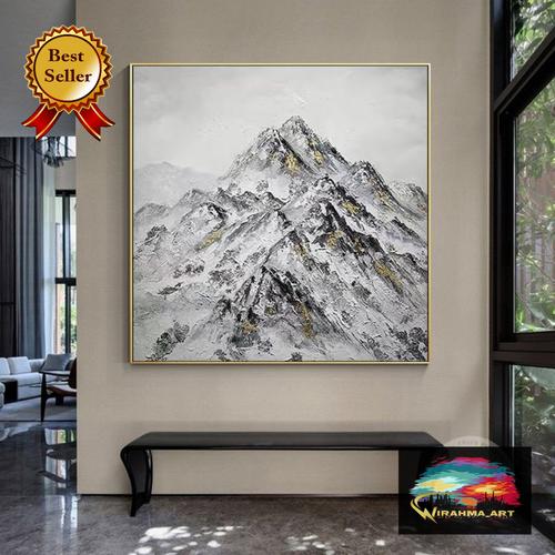 Jual lukisan gunung modern art texture dekorasi rumah hiasan dinding ...