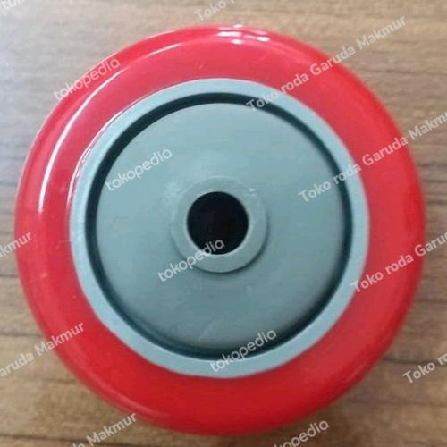 Jual roda onley whell 5 inch pu merah ranger germany/ roda pu ranger ...