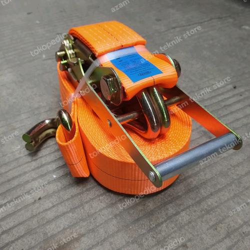 Jual ratchet cargo lashing belt 2" x 12 meter tali pengikat barang 5 ...