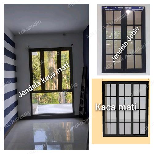 Jual kusen jendela aluminium kaca mati hitam - Kota Depok - Ady Djaya ...