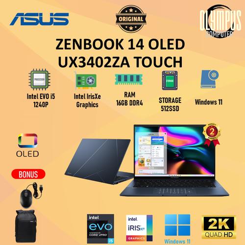 Jual ASUS ZENBOOK 14 ux3402za INTEL EVO 2K i5 1240p 16GB 512ssd w11 ...