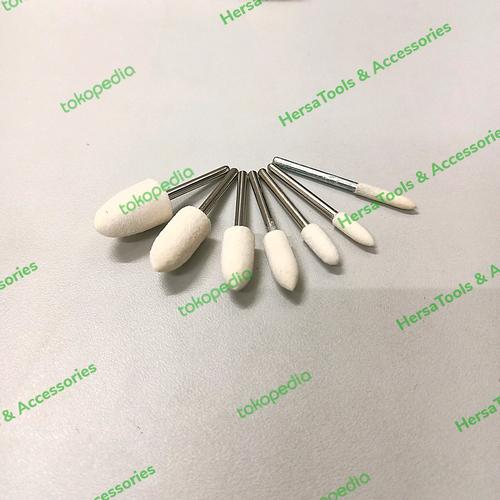 Jual Wool Felt Polishing Wheel Polisher 3mm~12mm Shank 3mm Busa Poles ...