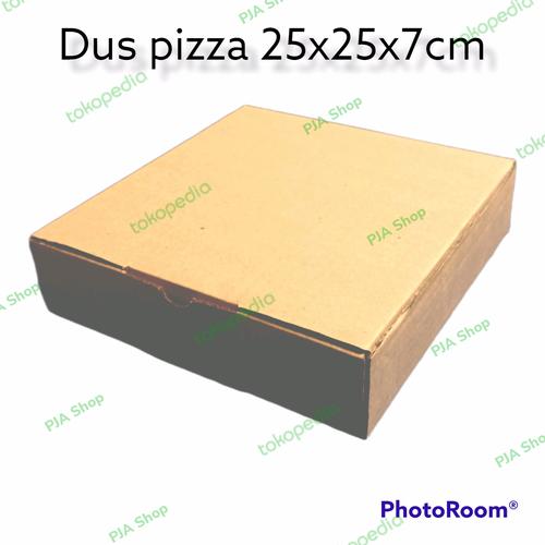 Jual box dus pizza custom ukuran bahan B/F 25x25x7 - Cokelat - Kab ...