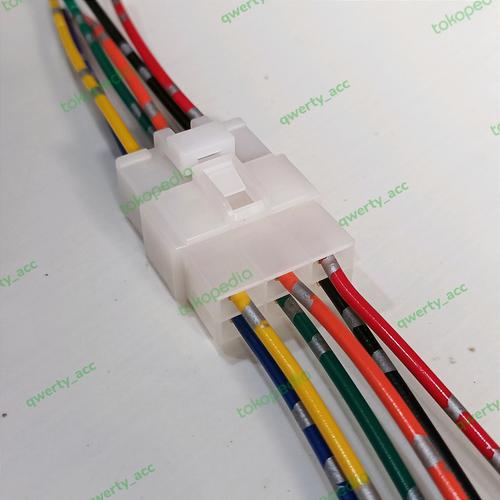 Jual 1 Pasang Socket Soket 6 Pin Male Female Besar 6.3 + Kabel Bintik 1 ...