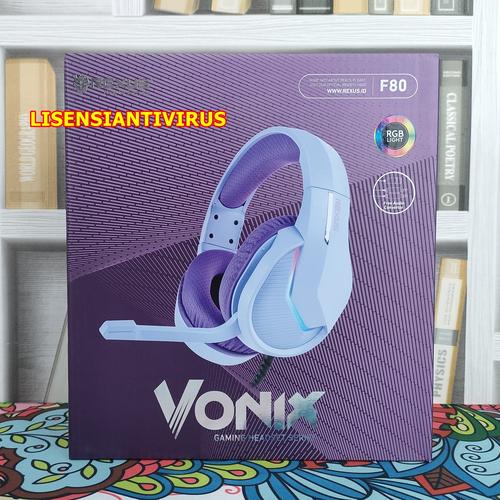 Jual Headset Rexus Purple Headset Gaming Vonix F80 built Microphone ...