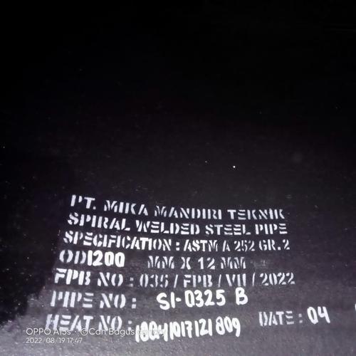 Jual PIPA BAJA / PIPA SPIRAL WELDED / PIPA PANCANG A252 GR 2 - Jakarta ...
