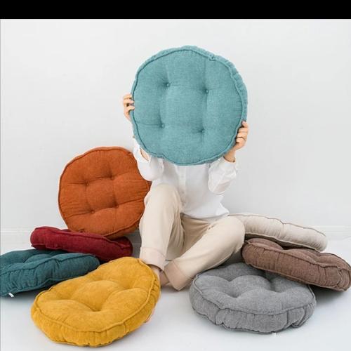 Jual BANTAL duduk kursi lesehan katun polos bantal bulat/bantal donat ...