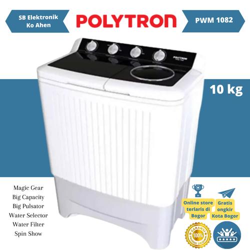 Jual MESIN CUCI POLYTRON PWM 1082 10 KG LOW WATT WATER FILTER HIJAB ...