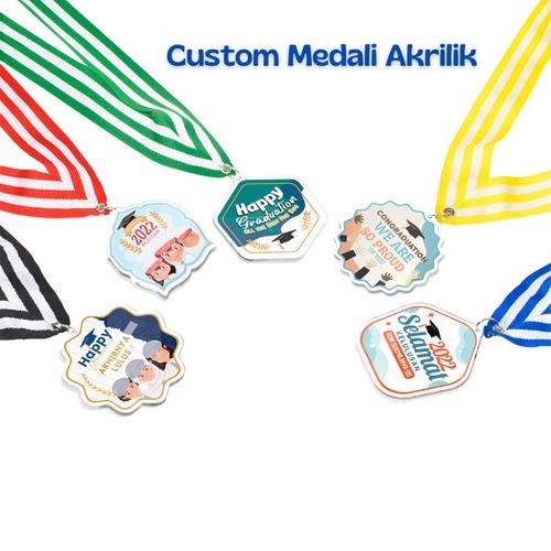 Jual Custom Medali Akrilik Custom Kalung Medali Juara/Kelulusan ...
