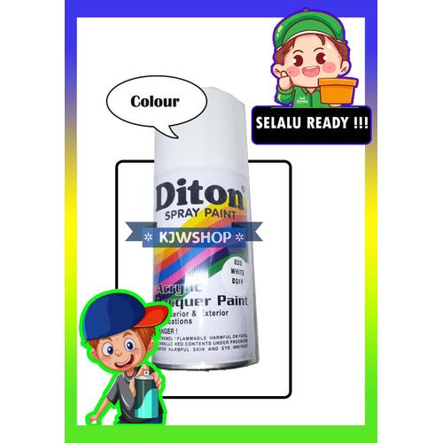 Jual White Doff 820 Cat Semprot DITON Putih Doff Paint merk DITON 300cc ...