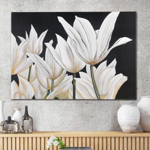 Jual lukisan Bunga White & Black | decorasi Ruang tamu Kamar dll ...