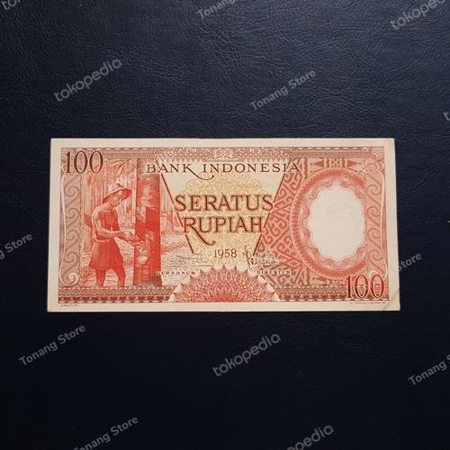 Jual Uang Kertas Kuno 100 Rupiah Seri Pekerja Merah tahun 1958 - 602 ...