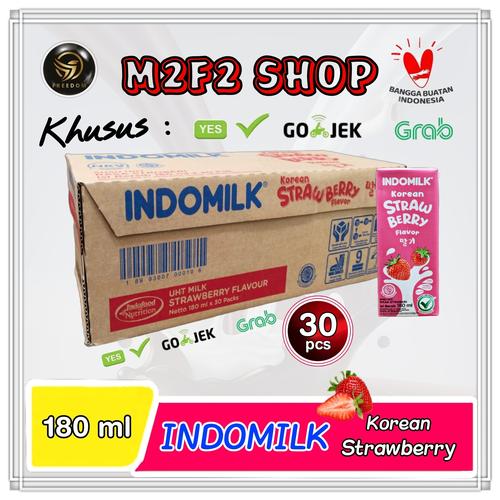 Jual Susu Indomilk Korean Strawberry Stroberi Kotak UHT 180 ml (Gojek/Grab) - Jakarta Pusat ...