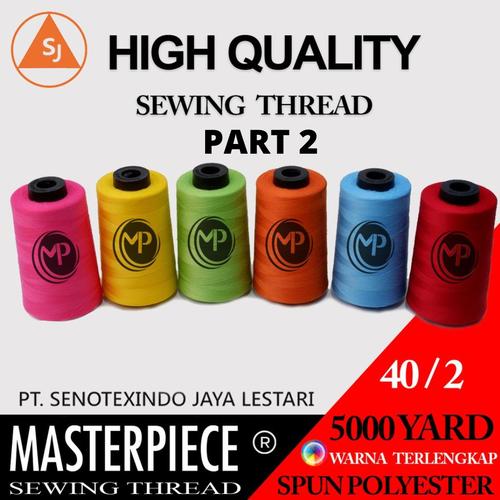 Promo Benang Jahit Masterpiece 40/2 Spun Polyester 5000 Yard 1/2 Lusin ...