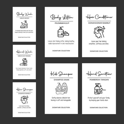 Jual Sticker Vinyl Stiker Label Botol Shampoo Sabun Cuci Tangan Mandi ...