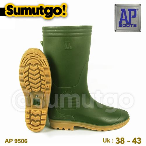 Jual AP 9506 Sepatu Boots Karet PVC Hijau Tinggi AP9506 Boot Proyek ...