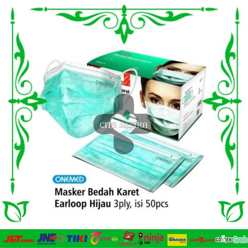 Jual Masker onemed isi 50 earloop masker medis earloop one med - Hijau ...