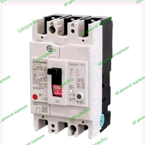 Jual NV63-CV DAN F05SV LN DF 3P 50A 30MA ELCB MITSUBISHI DAN HANDLE ...