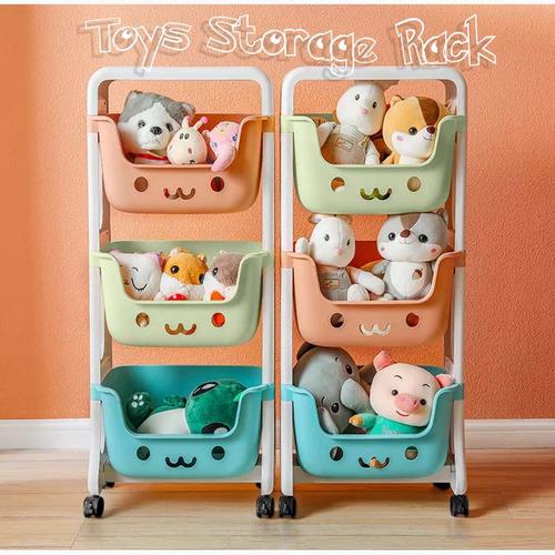 Jual Rak Mainan Anak Lucu / Rak Serba guna / Rak Susun Roda - 2 Susun ...