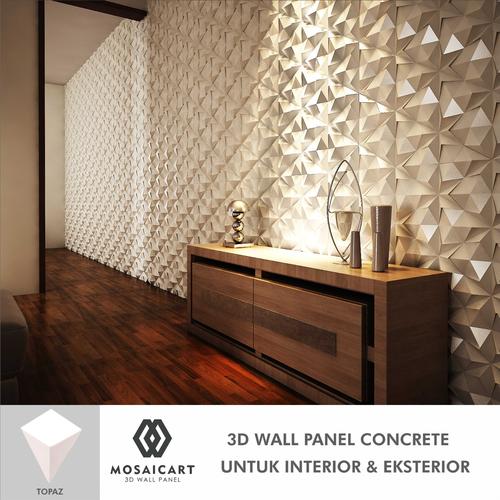 Jual Dekorasi Dinding 3D Wall Panel - Topaz (Bisa Custom Warna) - Putih ...