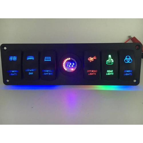 Jual SWITCH PANEL 6 WAY ARB SAKLAR OFFROAD MODEL PESAWAT 6 GANG ...
