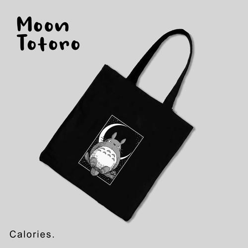 Jual Totebag Hitam Anime Studio Ghibli Totoro Spirited Away Kiki ...