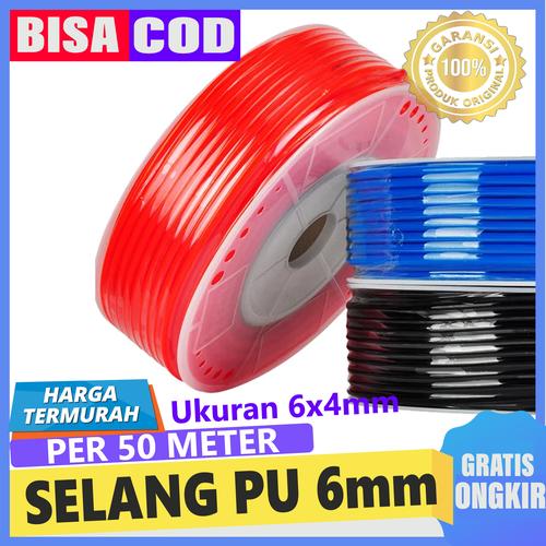Jual Selang Pu 6mm Selang Output Pu ukuran 6x4mm - Panjang 50 Meter ...
