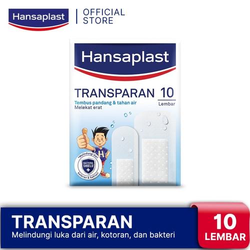 Jual HANSAPLAST Transparan isi 10 Plester Luka Tembus Pandang Anti Air ...