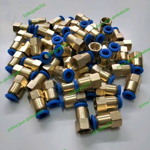 Jual Fitting pneumatic Female PCF 8-01 / PCF 08-01 / selang 8 drat 1/8 ...