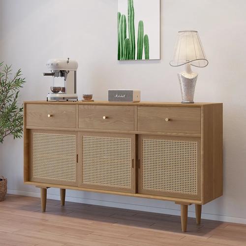 Jual Bufet pendek retro kayu jati kombinasi rotan terbaru bufet ...
