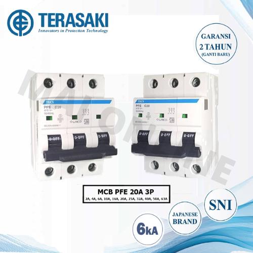 Jual TERASAKI MCB PFE6 3P 20A 6 kA - Kab. Tangerang - MAIOnline_NEW | Tokopedia
