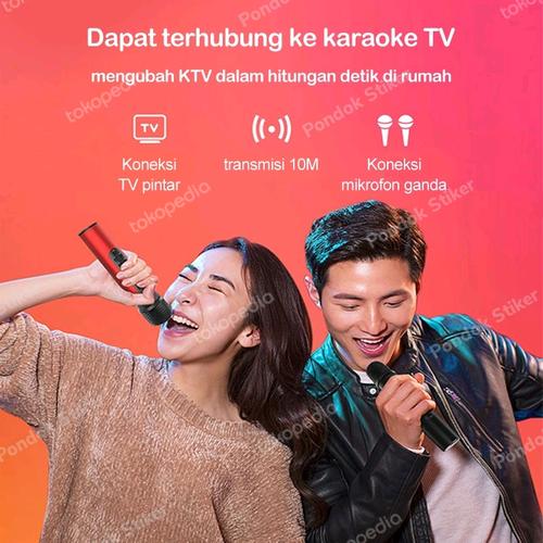 Jual Mic Karaoke M6 Bluetooth Wireless Karaoke Player Smule Microphone ...