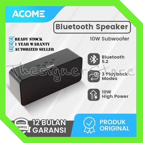 Promo ACOME A16 Speaker Bluetooth Super Bass High Power 10W 3 Playback ...
