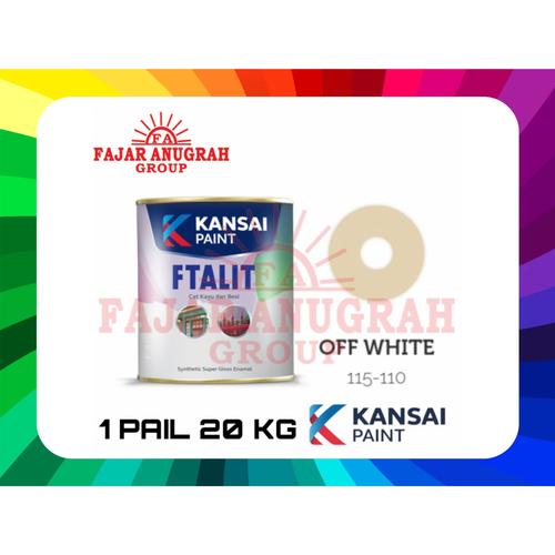 Jual Kansai Ftalit Gloss off white 115-110 Cat Kayu dan Besi 20 Kg ...