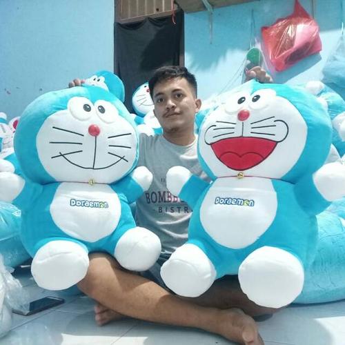 Jual Boneka Doraemon jumbo 65cm XXL bahan yelvo import - Biru - Kab ...