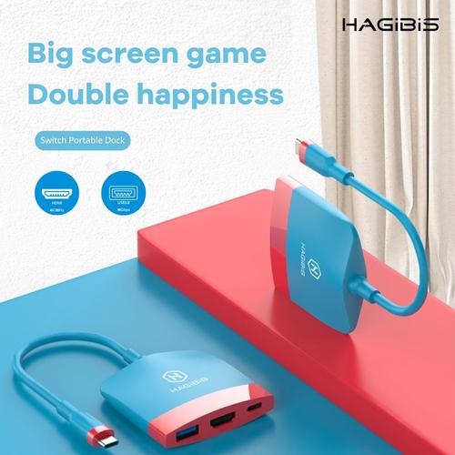 Jual HAGIBIS NINTENDO SWITCH DOCKING STATION USB C TO 4K HDMI - Black ...