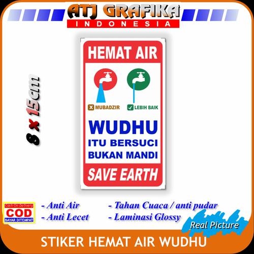 Promo Stiker hemat air wudhu sticker masjid musholla save earth ...