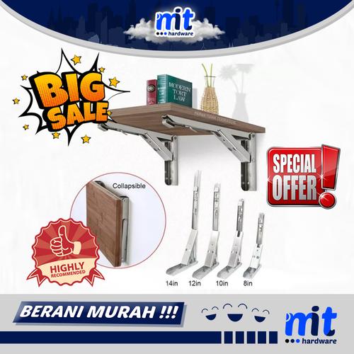 Jual Bracket Engsel Siku Ambalan Dinding Rak Folding Stainless Steel ...