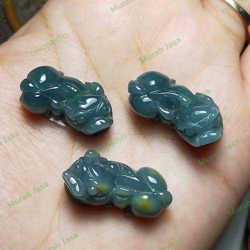 Jual Liontin Giok Burma Jadeite Jade Pixiu air biru + sertifikat - Kota Tangerang - Murah Jasa ...