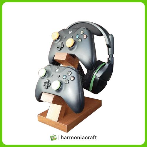 Jual Wooden Controller Stand, Headphone & Joystick PS Holder Harmonia ...